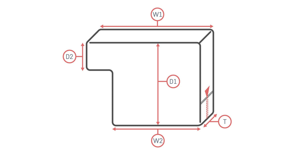 Custom L-Shape Back Cushion Cover Comfort Works