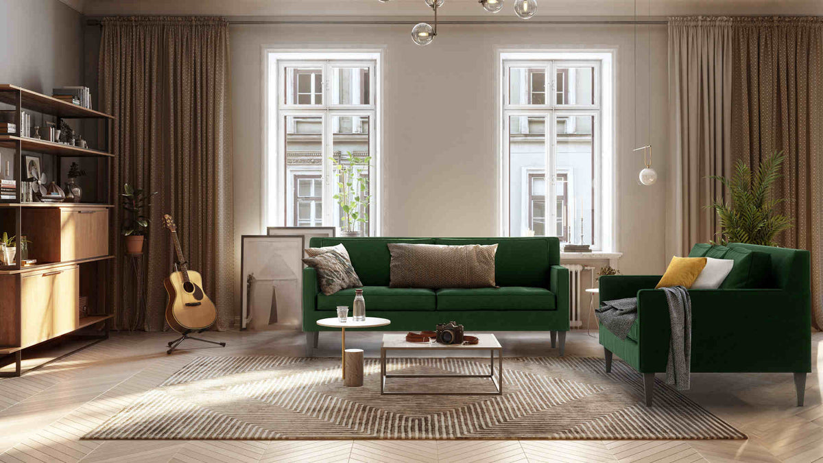 Crate and Barrel Rochelle Midcentury Apartment Sofa Slipcover – Comfort ...